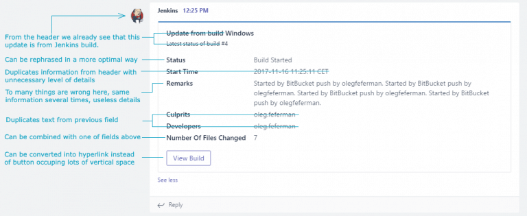 How to Improve Jenkins Notifications UX Design in Microsoft Teams - DZone How to Improve Jenkins Notifications UX Design in Microsoft Teams - DZone
